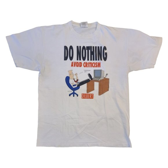 Oneita | Shirts | Vintage 99s Dilbert Do Nothing Avoid Criticism Shirt ...